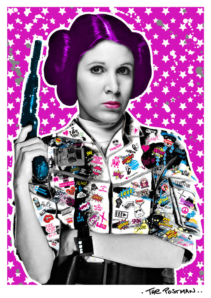 The Postman - Princess Leia (A3 Hand-Finished Print) – Prescription Art