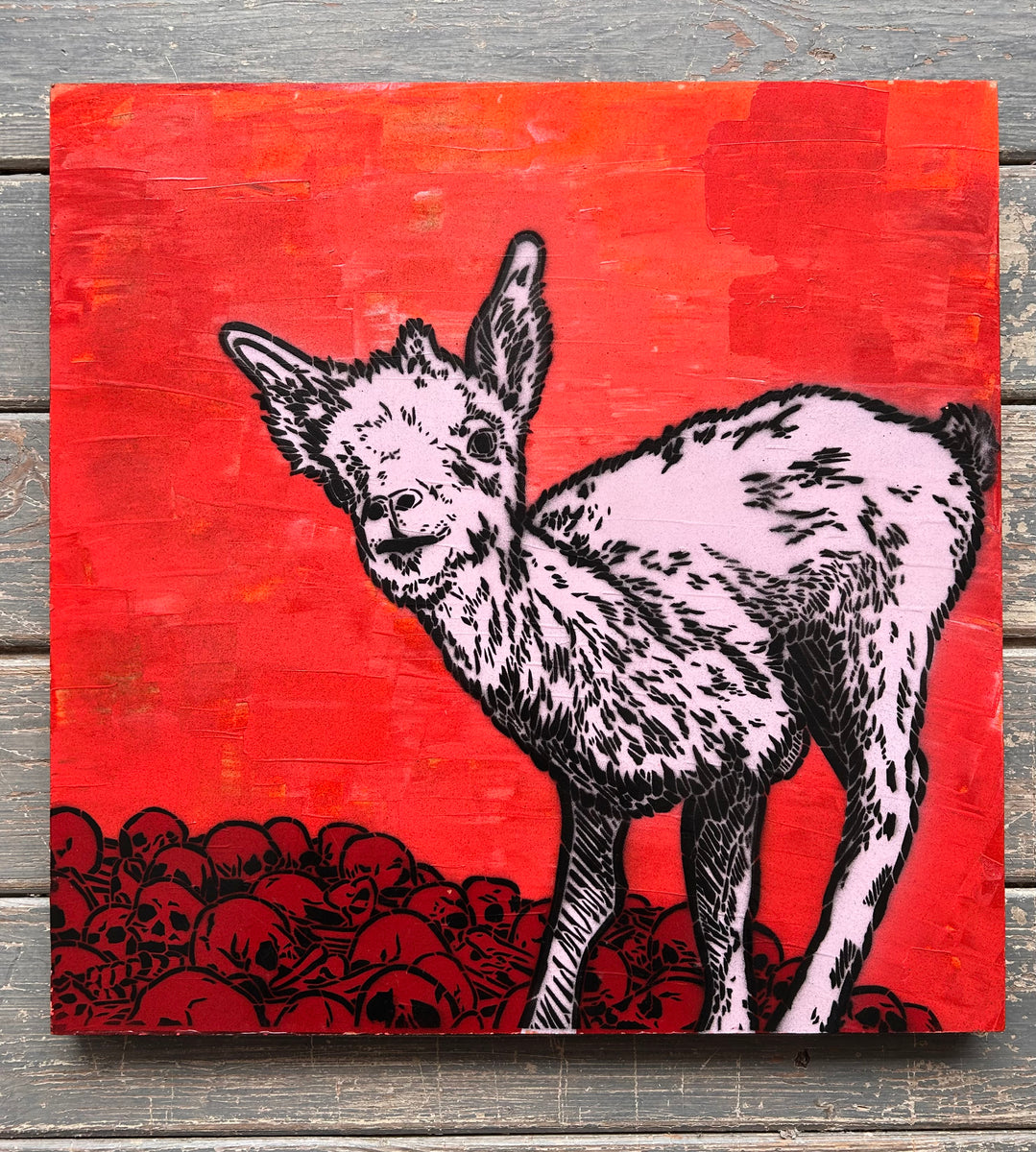 Broken Crow - California (Original on Wood) – Prescription Art