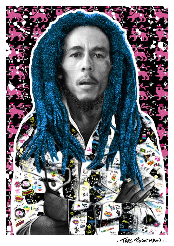 The Postman - Bob Marley (A3 Hand-Finished Print) – Prescription Art
